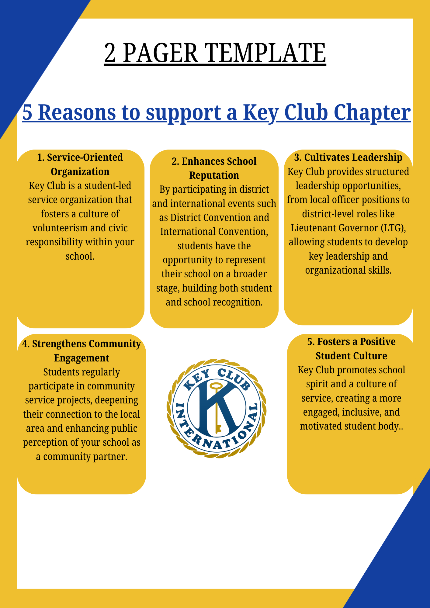 Why Build a Key Club? - NJ Key Club